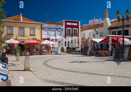 Main Square in Ferragudo, Algarve Portugal Stock Photo - Alamy