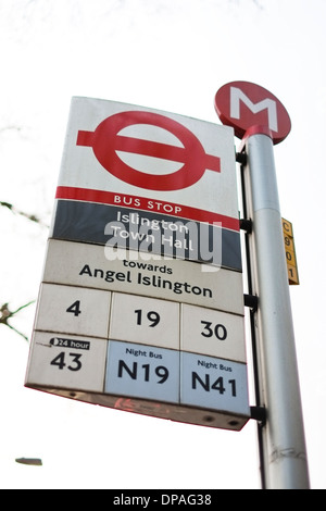 Bus Stop Sign with TFL (Travel for London) Logo Stock Photo - Alamy