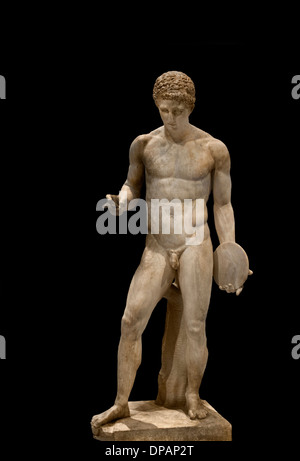 Athlete holding a discus Roman 130-150 AD copy of a "discophore" of ...