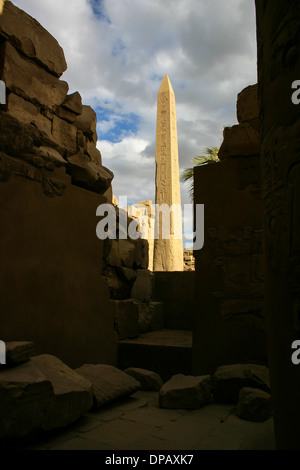 Hieroglyphic script in obelisk at Luxor Temple of Thebes constructed ...
