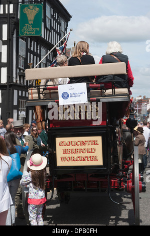 Charles Martel coach and horses in Ledbury Stock Photo - Alamy