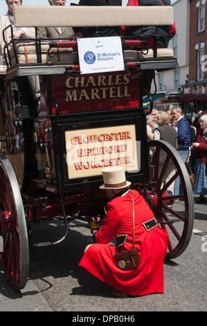 Charles Martel coach and horses in Ledbury Stock Photo - Alamy