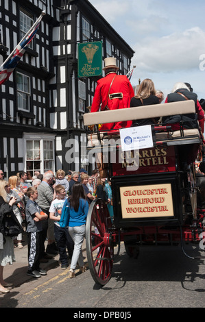 Charles Martel coach and horses in Ledbury Stock Photo - Alamy