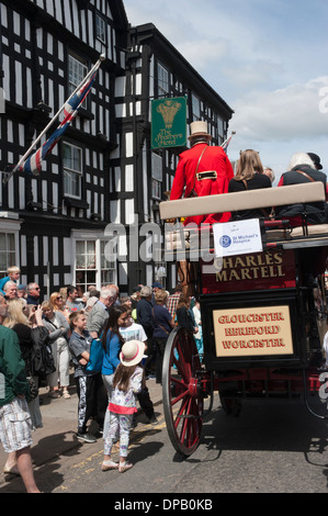 Charles Martel coach and horses in Ledbury Stock Photo - Alamy