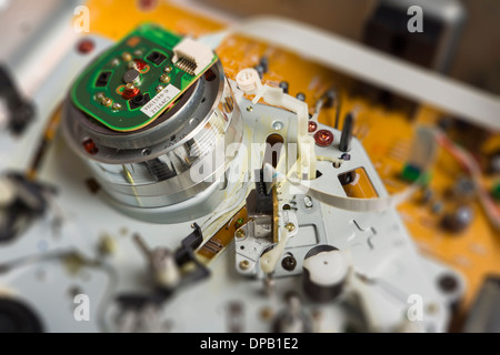 The inside of a VHS video cassette player Stock Photo - Alamy