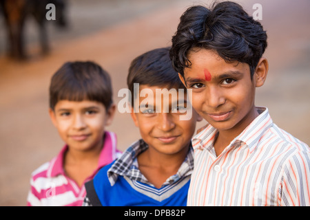 Three young local Indian boys, Agra, Bihar, India Stock Photo - Alamy