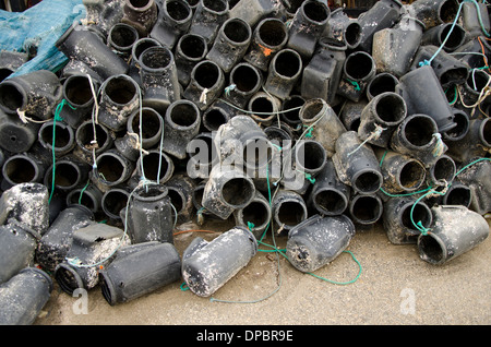 Octopus traps in the fishing port of Houmt Souk, Djerba Tunisia North ...