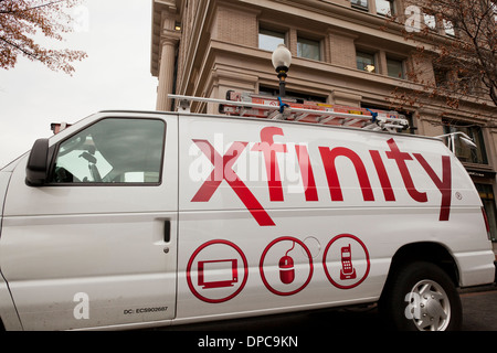 Comcast Xfinity utility work van - USA Stock Photo - Alamy