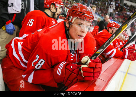 Carolina Hurricanes right wing Alexander Semin (28) during the NHL game ...