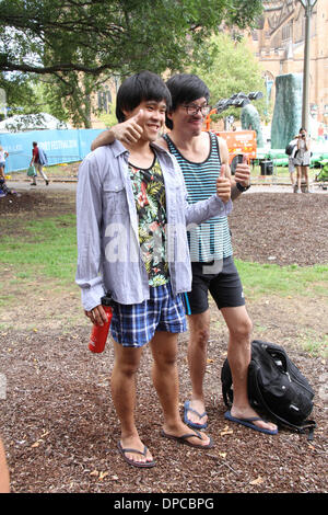 Participants assemble before the start of the Sydney Cupid’s Undie Run ...