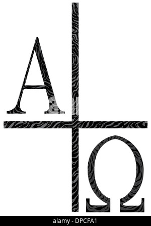 The Alpha Omega letters from the Greek alphabet in gold Stock Vector ...