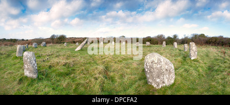The Boscawen-Un a stone circle from the Bronze Age near St Buryan in ...