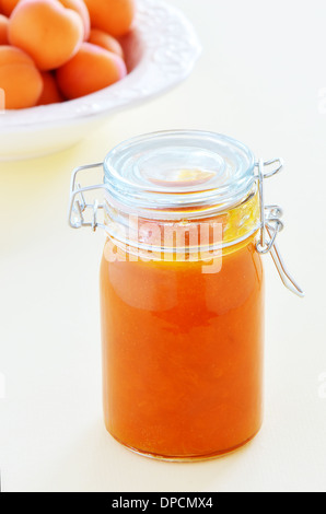 Sweet Homemade Apricot Jam on Toast for Breakfast Stock Photo - Alamy