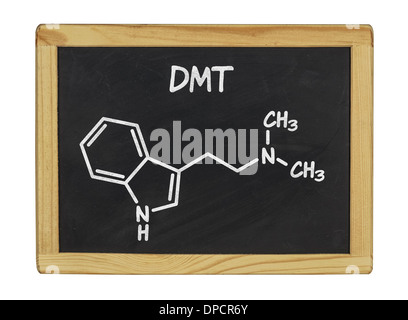 Dimethyltryptamine (DMT) psychedelic drug molecule. Present in the ...