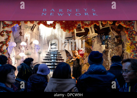 Barneys New York, Ginza, Christmas window display Stock Photo - Alamy