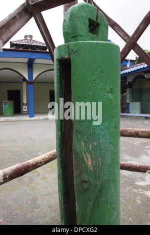 kentongan slit drum for traditional Mt Merapi volcano warning in ...