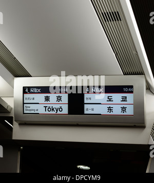 information in train Narita airport express Tokyo Japan Asia Stock ...
