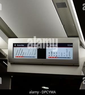 information in train Narita airport express Tokyo Japan Asia Stock ...