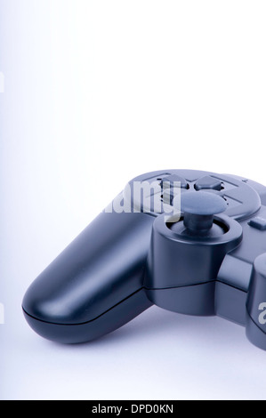 modren day game controller back view on white background with lot of ...