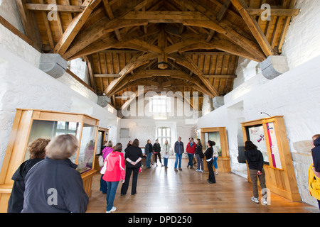 Great Hall in restored 15th Century Donegal Castle in Donegal Town ...