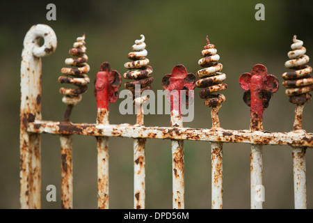 Old paint and rust. Old painted metal texture. Sheet of iron covered ...