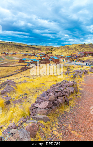 Funerary towers and ruins in Sillustani, Peru,South America- Inca ...