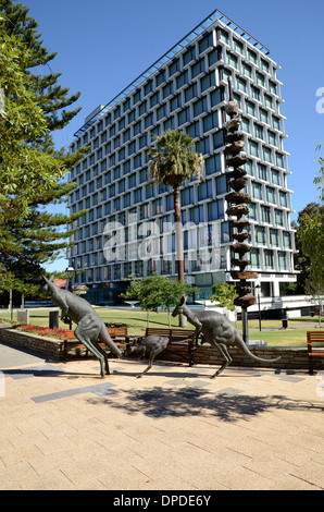 The Council House, Perth, Western Australia, with bronze kangaroos in ...