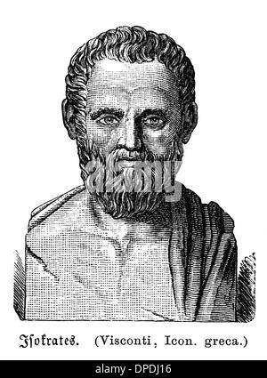 Bust of Isocrates (436-338 BC), an ancient Greek rhetorician, was one ...