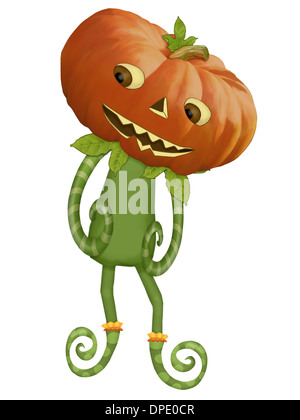 A pumpkin with a body Stock Photo - Alamy
