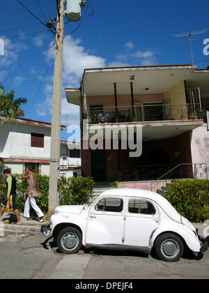 Volkswagen beetle in the colonial streets of San Cristobal de las Casas ...