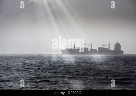 Container ship in high seas Stock Photo - Alamy
