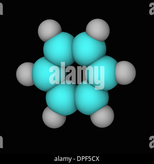 Molecular model of Benzene Stock Photo - Alamy