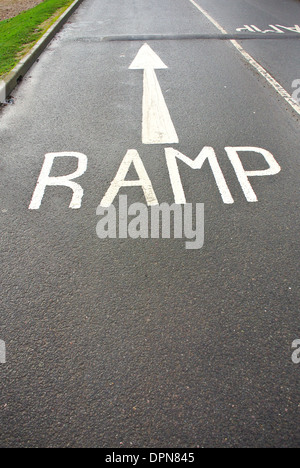 Ramp road sign pointing arrow Stock Photo - Alamy