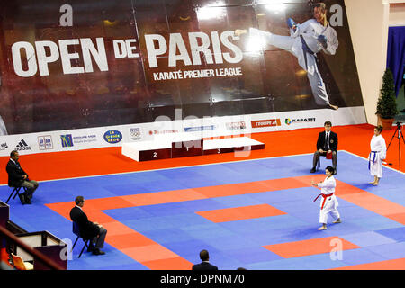 Paris, France. 10th Jan, 2014. Karate Open of paris. Kata Exhibition ...