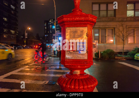 Fire and police alarm boxes in New York City Stock Photo - Alamy