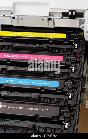 Color laser printer toners cartridges Stock Photo - Alamy