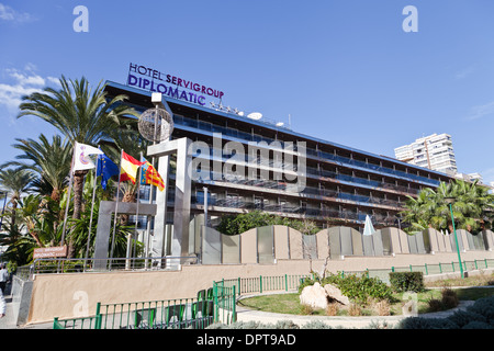 Benidorm, Costa Blanca, Spain. Hotel Diplomatic Stock Photo - Alamy