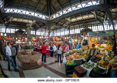 Santiago de Chile city. Market in the square of Los Dominicos. District ...