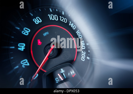 Motion blur driving a car at speed through a road tunnel Stock Photo ...