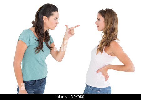 Angry young female friends having an argument Stock Photo - Alamy