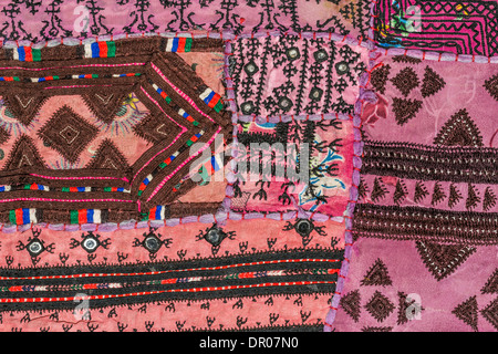 Close-up of Rajasthani embroidery, Rajasthan state, India Stock Photo ...