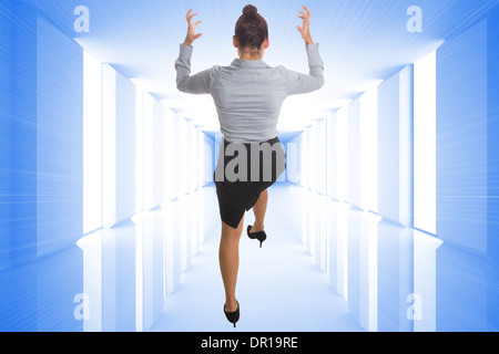 Composite image of businesswoman gesturing Stock Photo - Alamy