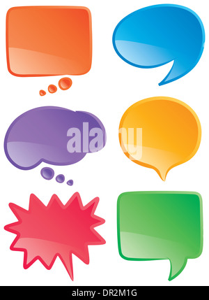 Speech and thought bubble shapes Stock Photo - Alamy