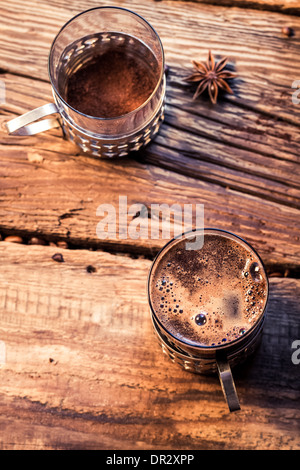 Smell of freshly brewed coffee with cinnamon Stock Photo - Alamy