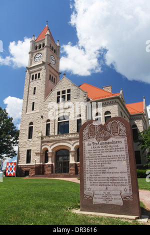Ten Commandments Monument in front of Greene County Courthouse, Xenia ...