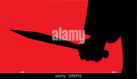 The hand of Jack the Ripper holding his knife Stock Photo - Alamy