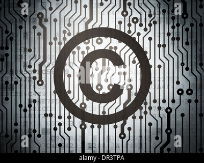 Law concept: circuit board with Copyright Stock Photo - Alamy