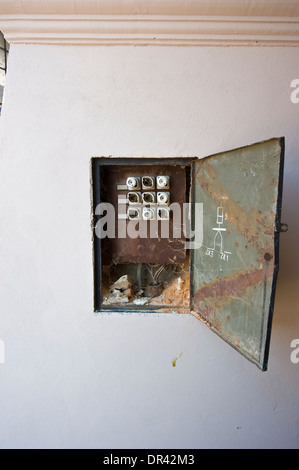 Open fuse box Stock Photo - Alamy