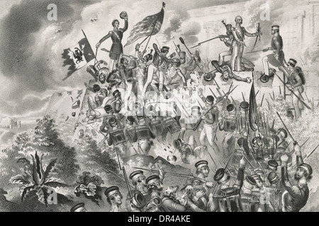 Storming of Chapultepec Mexican-American War September 1847 Stock Photo - Alamy