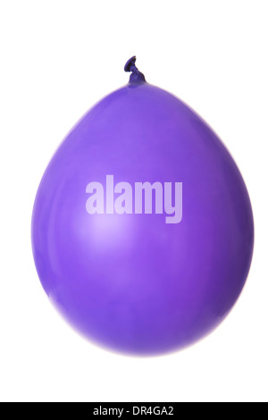 Violet balloon with ribbon isolated on white Stock Photo - Alamy